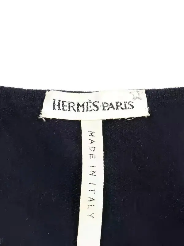 Hermès 2000s Colour-block Knitted Cardigan