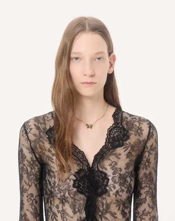 Valentino Garavani Stretch Lace Cardigan - Black