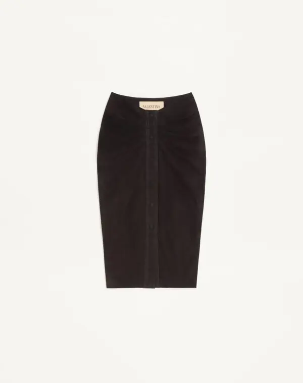 Valentino Garavani Suede Skirt - Black