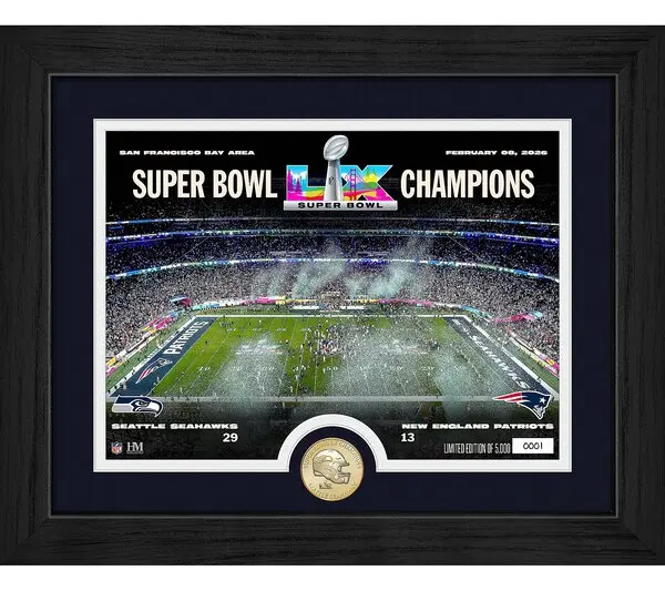 HIGHLAND MINT Seahawks Super Bowl Lx Champs Cel Ebration Frame - One-color