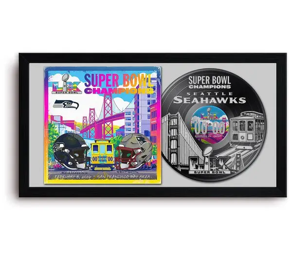 SPORTICULTURE Super Bowl 60 Champion Seahawks A Lbum Print - One-color