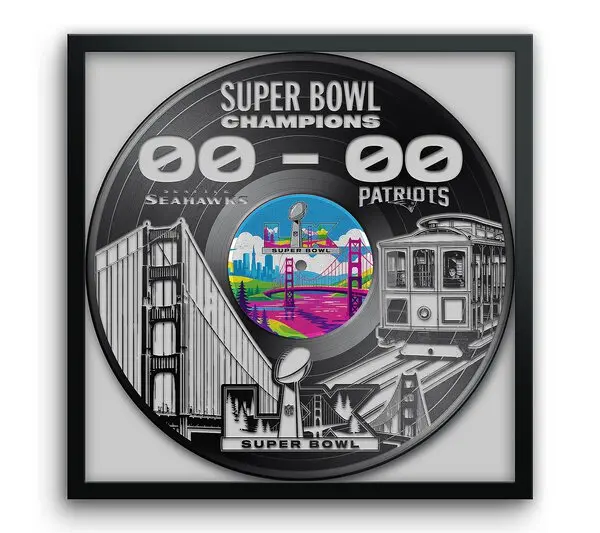 SPORTICULTURE Super Bowl 60 Champion Seattle Seahawks Vinyl R Ecord Print - One-color