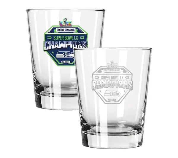 THE MEMORY COMPANY Memory Company Super Bowl Champions 2pk Rocks G Lass Seahawks - One-color