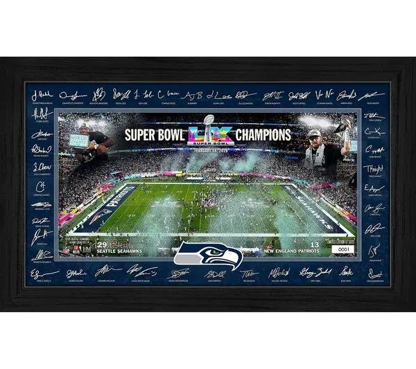 HIGHLAND MINT Seahawks Sb Lx Champs Signature F Rame - One-color
