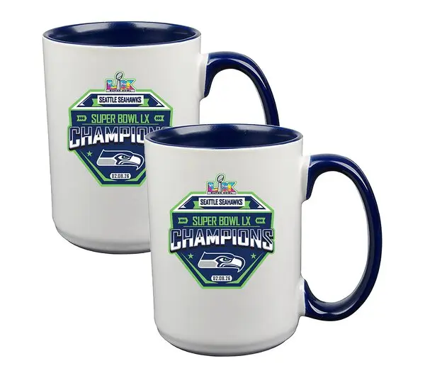 THE MEMORY COMPANY Memory Company Super Bowl Champions 2pk Mugs Se Ahawks - One-color