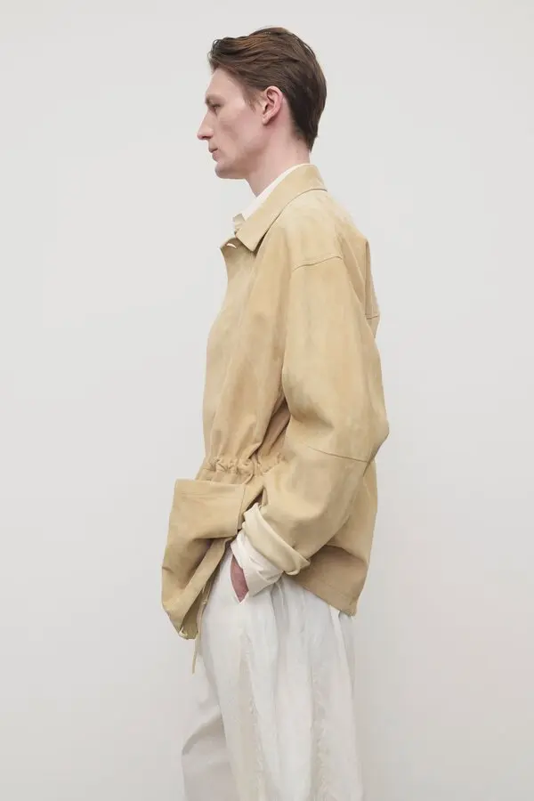 THE ROW Vilmo Suede Jacket - Cream