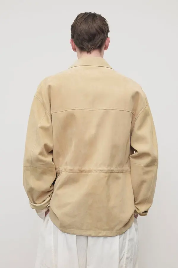 THE ROW Vilmo Suede Jacket - Cream
