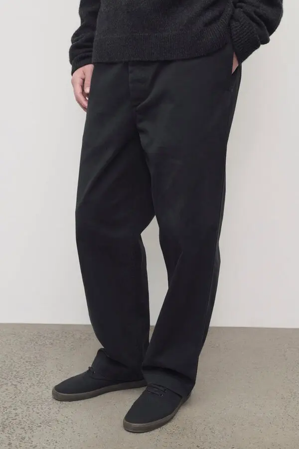 THE ROW Time Pant In Cotton - Black