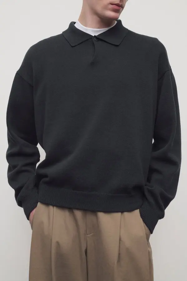 THE ROW Kirin Polo - Faded Black