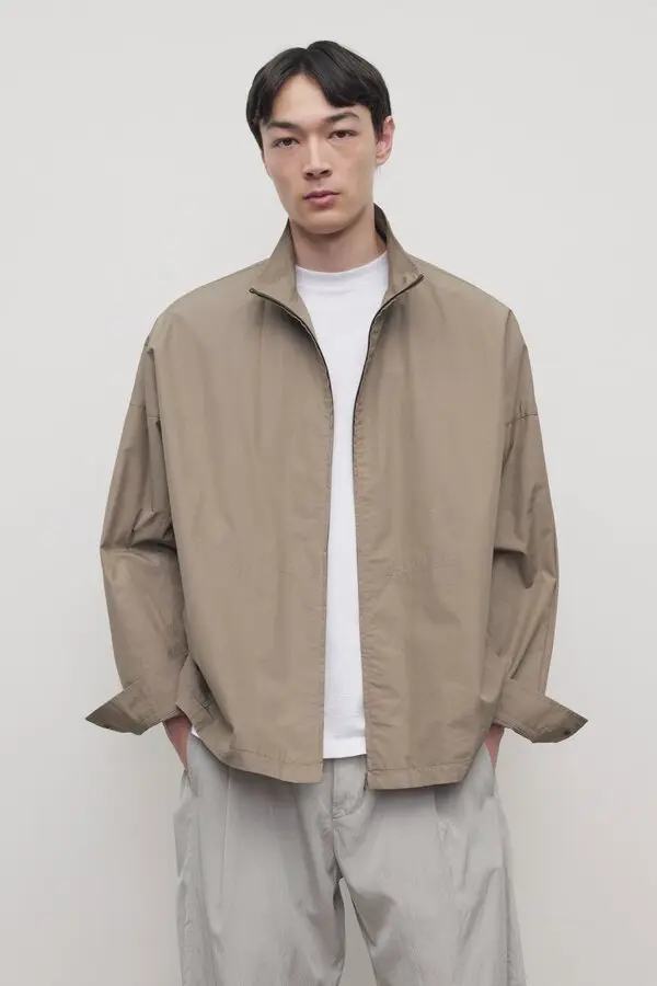 THE ROW Trenton Cotton Jacket - Leaf Green