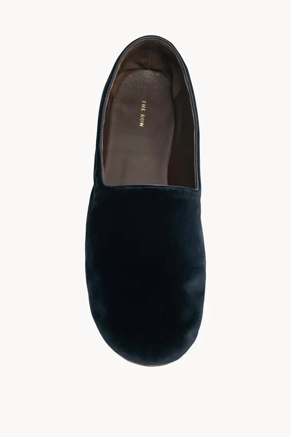 THE ROW Ponti Velvet Slippers - Midnight