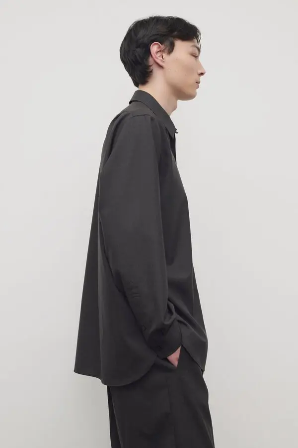 THE ROW Kardiff Shirt - Dark Brown