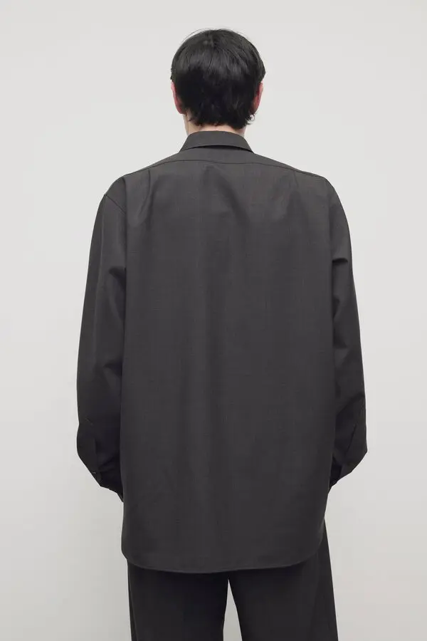 THE ROW Kardiff Shirt - Dark Brown