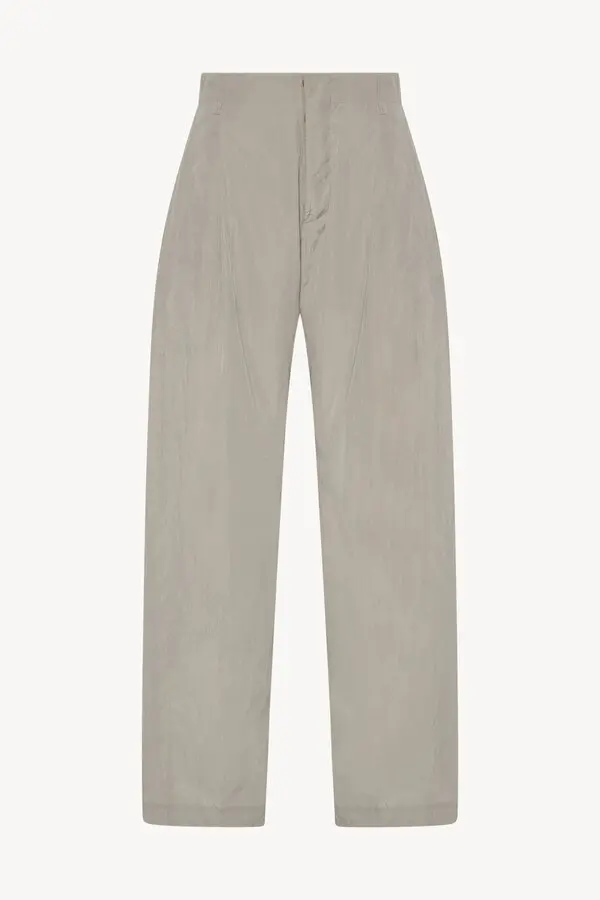THE ROW Malaya Pant In Silk And Nylon - Smoke Grey