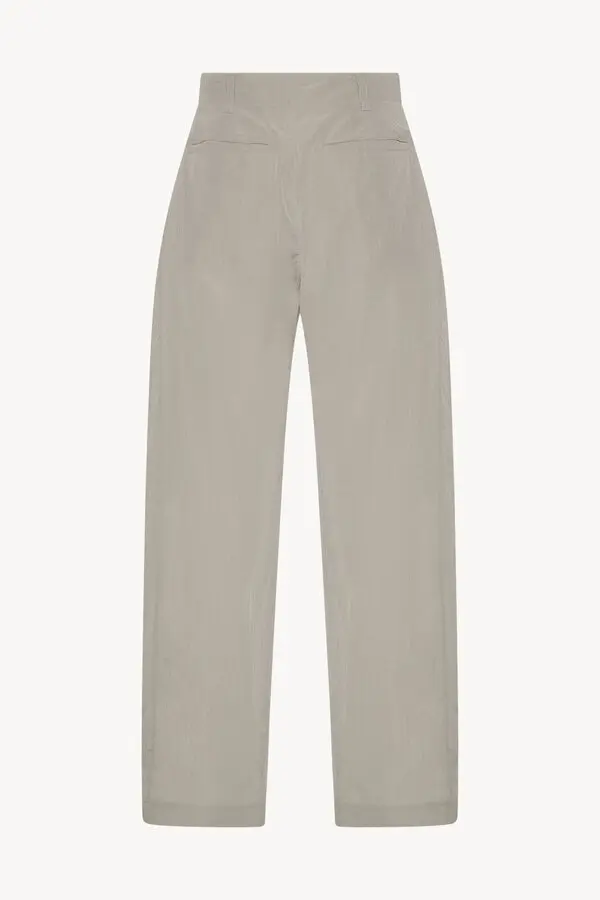 THE ROW Malaya Pant In Silk And Nylon - Smoke Grey