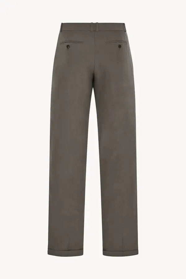 THE ROW Tosca Wool Pant - Cedar Brown
