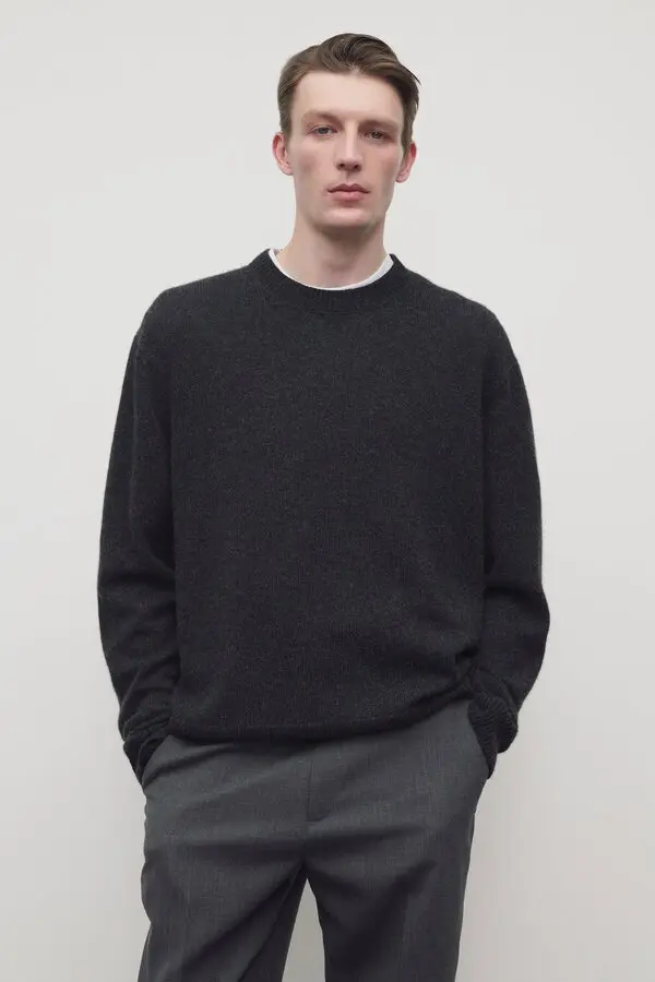 THE ROW Dumbo Cashmere Sweater - Charcoal