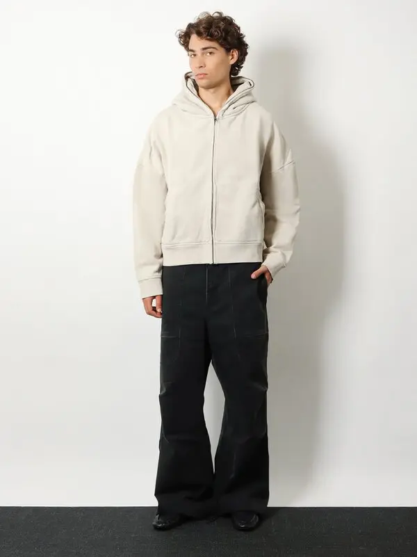 ENTIRE STUDIOS Eternal Zip Cotton Sweatshirt - Beige