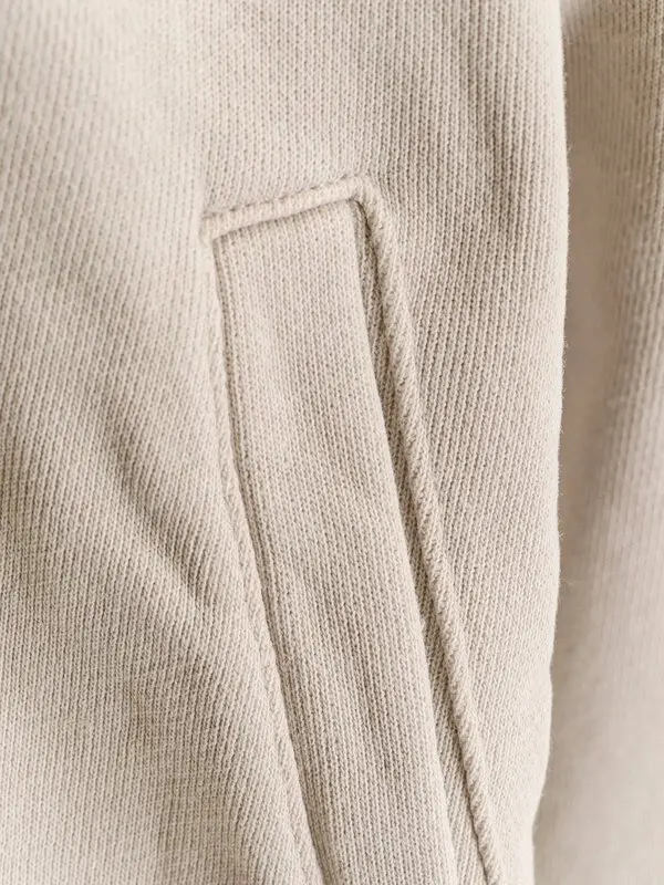 ENTIRE STUDIOS Eternal Zip Cotton Sweatshirt - Beige