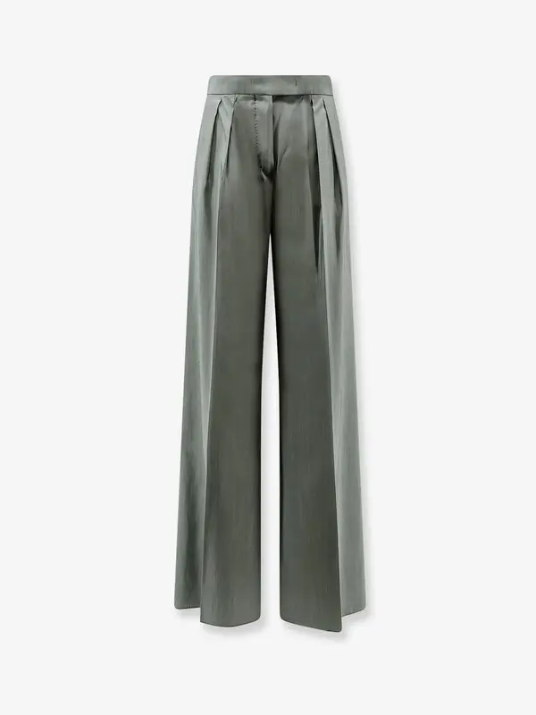 Max Mara Virgin Wool And Silk Wide Leg Trousers