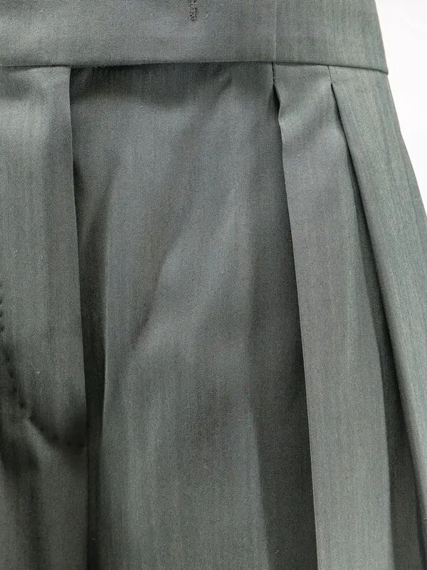 Max Mara Virgin Wool And Silk Wide Leg Trousers