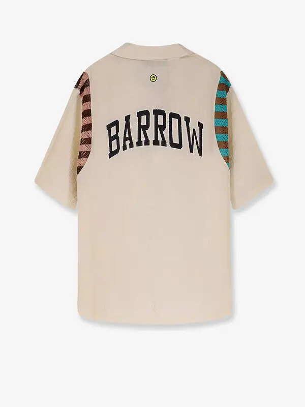 BARROW Viscose Shirt With Front Logo Print