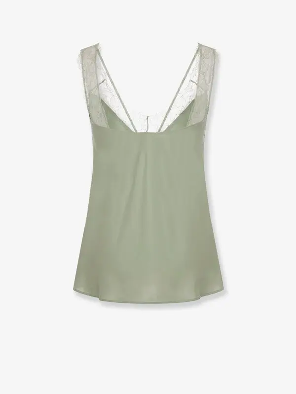 Pinko Lydia Satin Top - Green