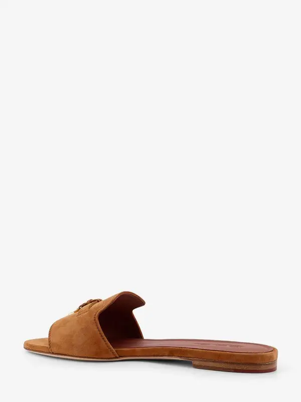 Loro Piana Suede Summer Charms Flat Sandals