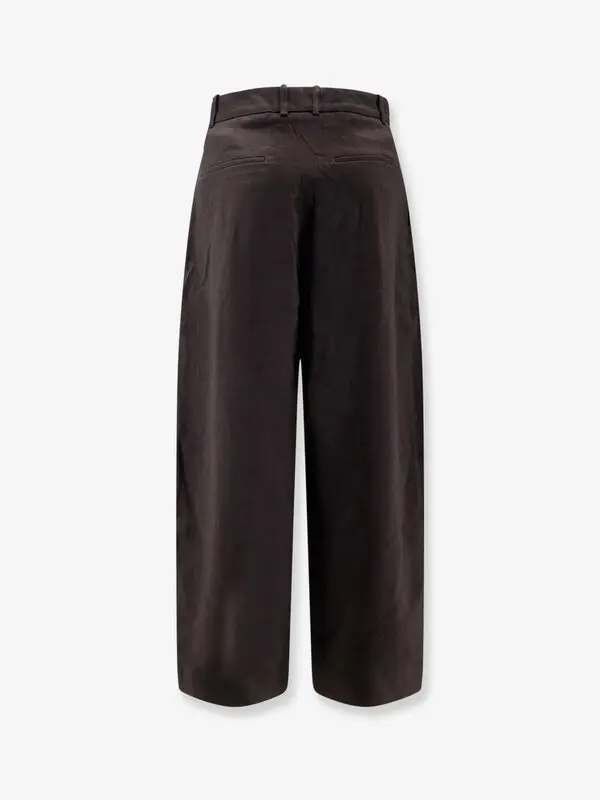 Studio Nicholson Oversized Wool Blend Trousers - Brown