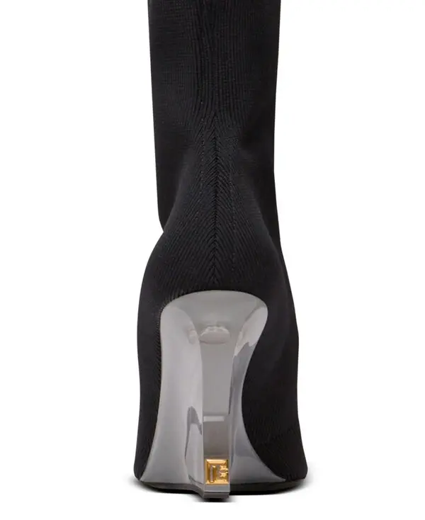 Balmain Wedge Knit Thigh-high Boots