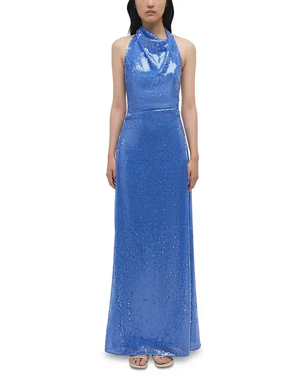Simkhai Reannon Draped Gown - Periwinkle