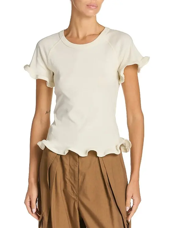 Stella McCartney Frilled Hem Ribbed Tee