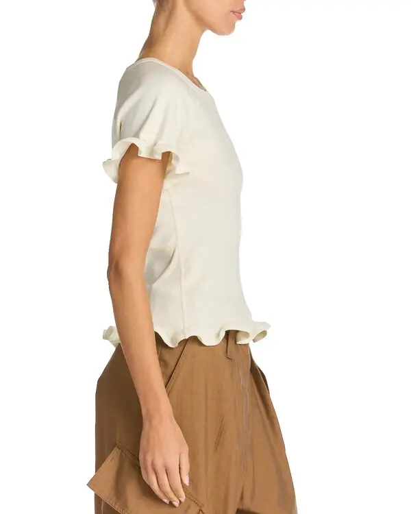 Stella McCartney Frilled Hem Ribbed Tee