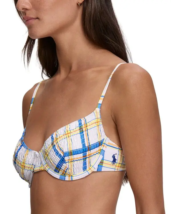 Polo Ralph Lauren Underwire Balconette Bra Bikini Top - Multi