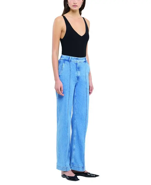 Another Tomorrow High-waisted Denim Trouser