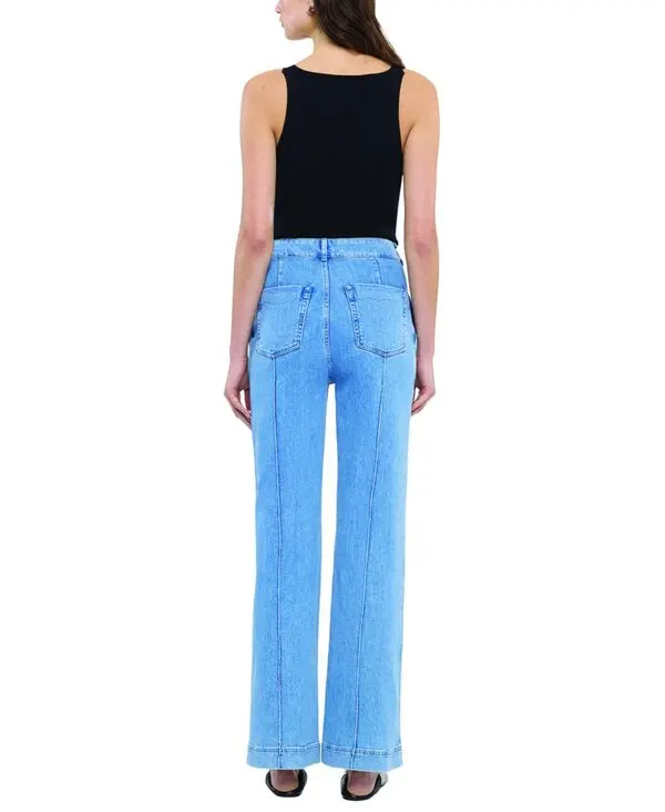 Another Tomorrow High-waisted Denim Trouser