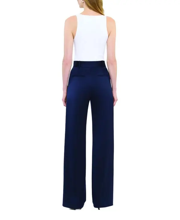 Another Tomorrow Wide Leg Suit Pant
