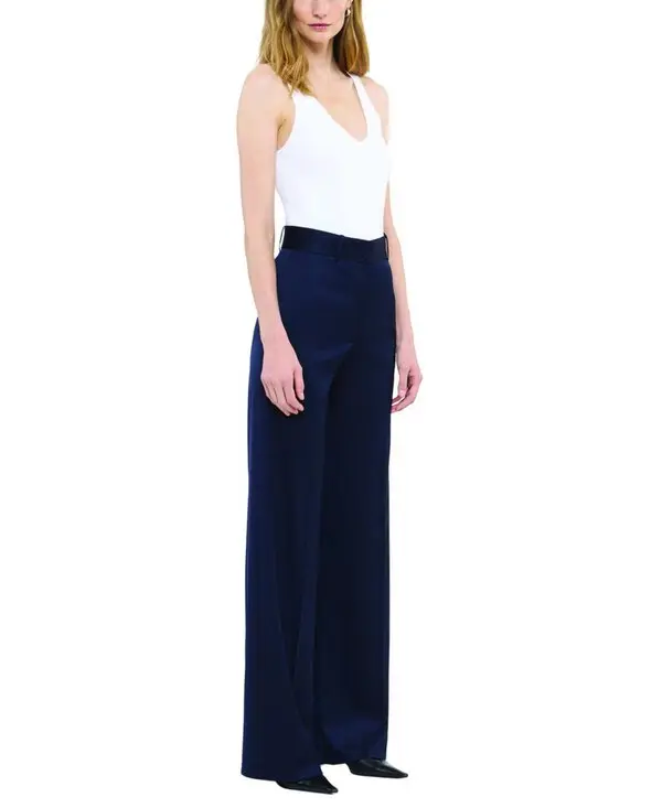 Another Tomorrow Wide Leg Suit Pant