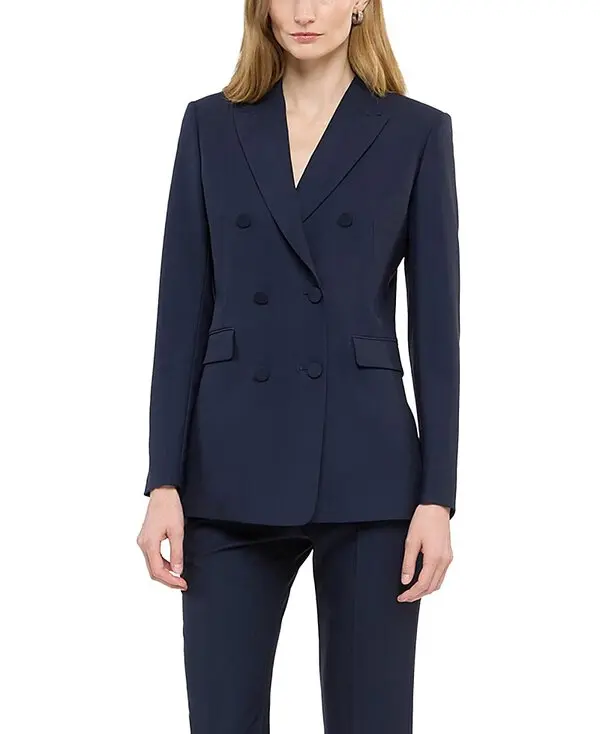 Another Tomorrow Double-breasted Jacket - Navy