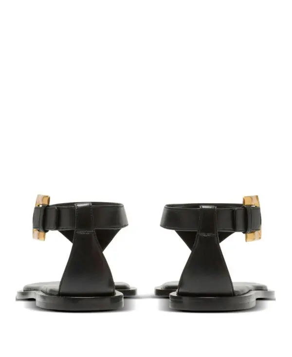 Balmain Anthem Flat Toe Post Sandals - Black