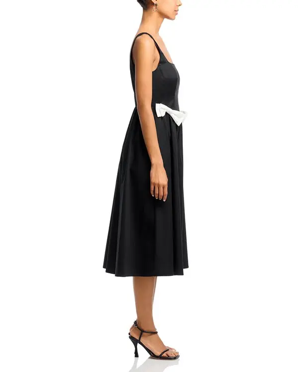 WAYF Lizzy Bow Trim Midi Dress