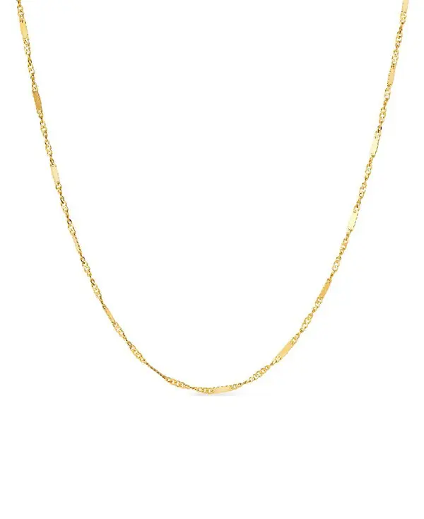 ANA LUISA Solid Yellow Singapore Chain Necklace - Gold