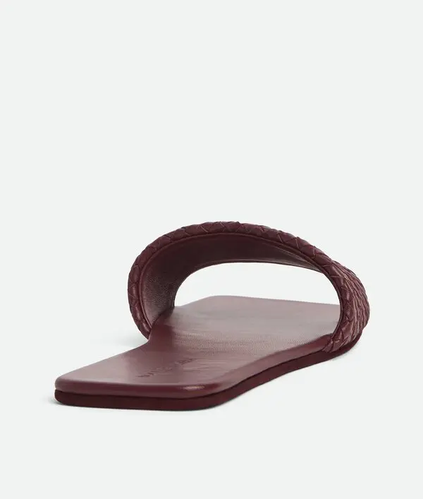 Bottega Veneta Intrecciato Leather Travel Flat Mule - Barolo