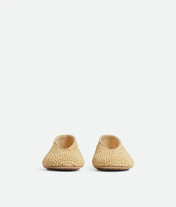Bottega Veneta Raffia Crochet Ballerinas