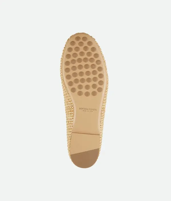 Bottega Veneta Raffia Crochet Ballerinas
