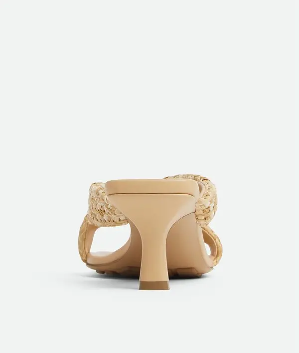 Bottega Veneta Riva Braided Raffia Mules - Macadamia