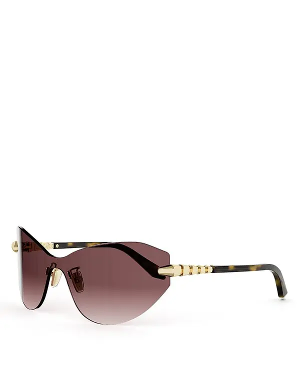 BVLGARI Serpenti Viper Cat Eye Mask Sunglasses - Gold/gradient Violet