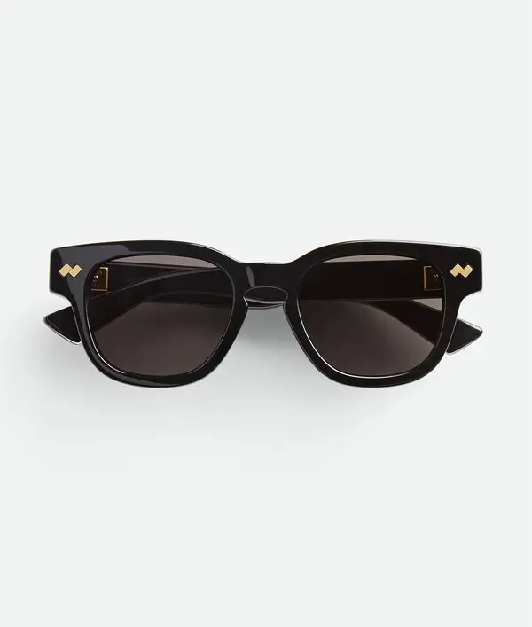Bottega Veneta Intrecciato Panthos Sunglasses - Black/grey