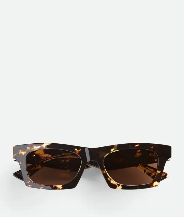 BOTTEGA  VENETA Classic Squared Sunglasses - Havana/brown
