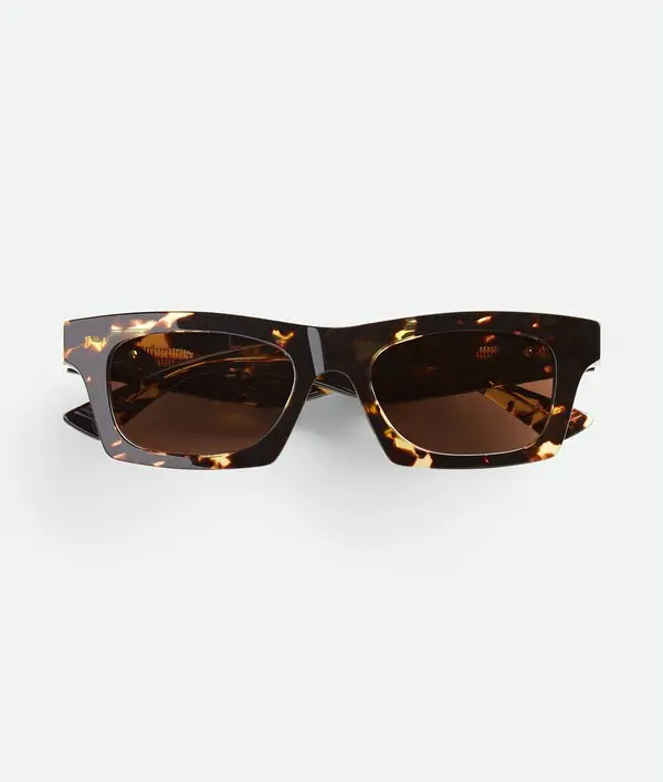 Bottega Veneta Squared Sunglasses - Havana/brown